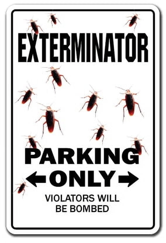 SignMission 5 x 7 in. Exterminator Decal - Parking Bugs Pest Control ...