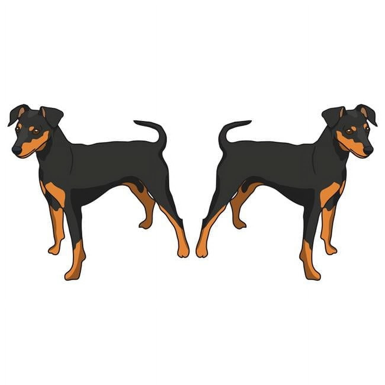 SignMission 6 in. Super Cute Dog Decal - Miniature Pinscher - Pack of 2 ...