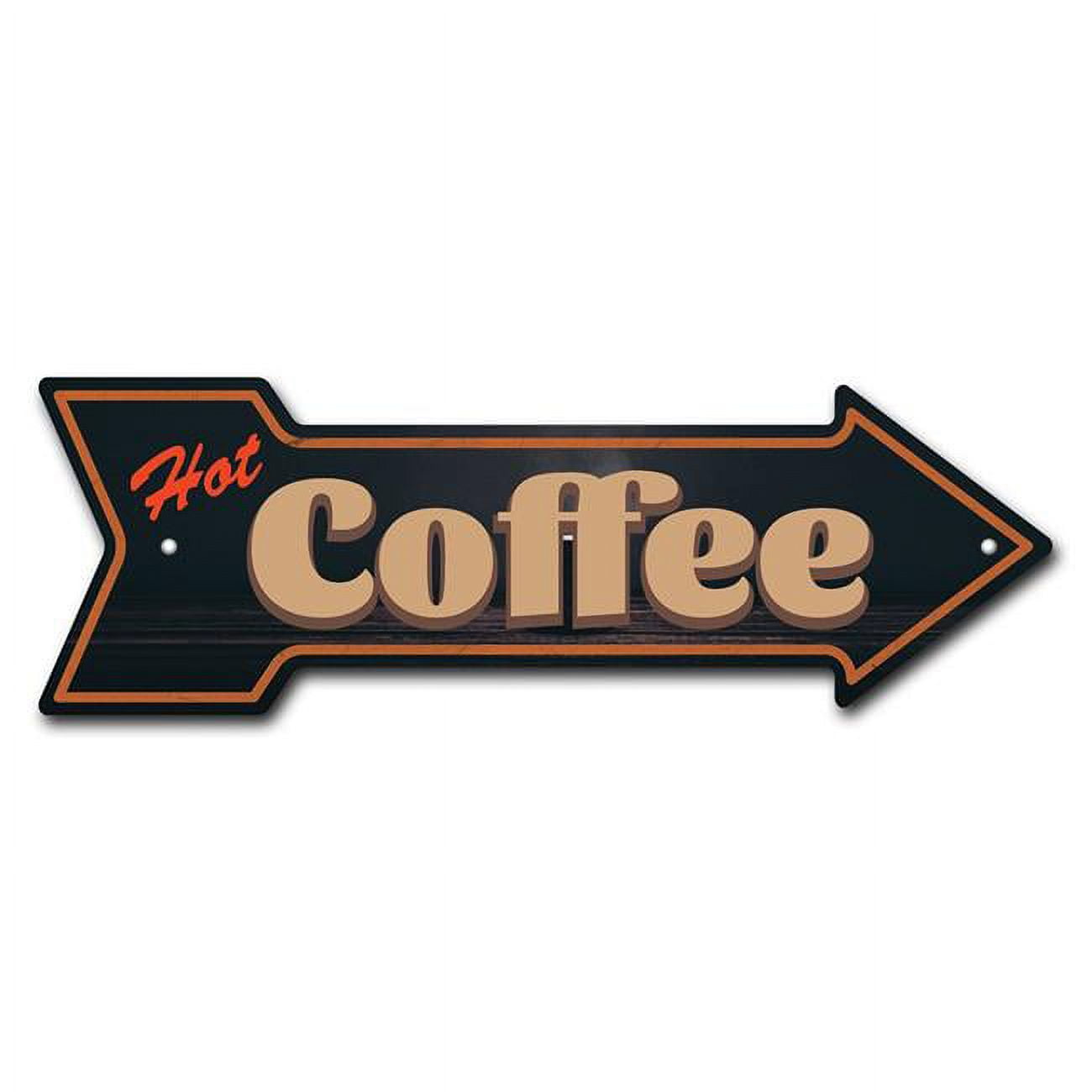 SignMission 6 x 18 in. Arrow Sign - Hot Coffee - Walmart.com