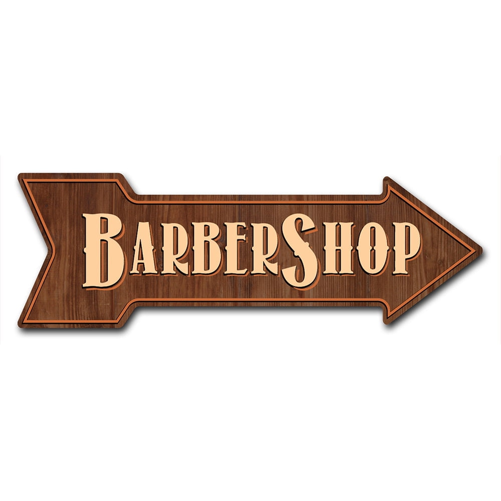SignMission P-ARROW-999955 6 x 18 in. Barber Shop Arrow Sign - Walmart.com