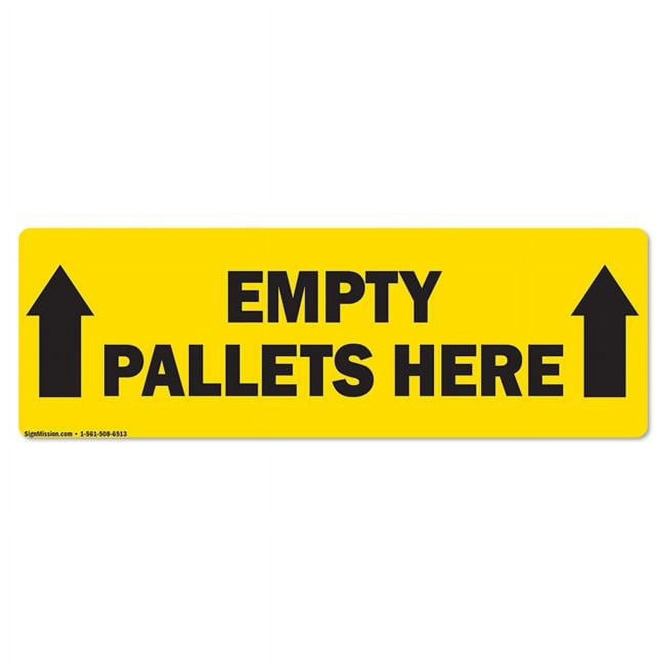 Empty Pallets Here Non-Slip Floor Marker | 6" X 18" Vinyl Decal ...