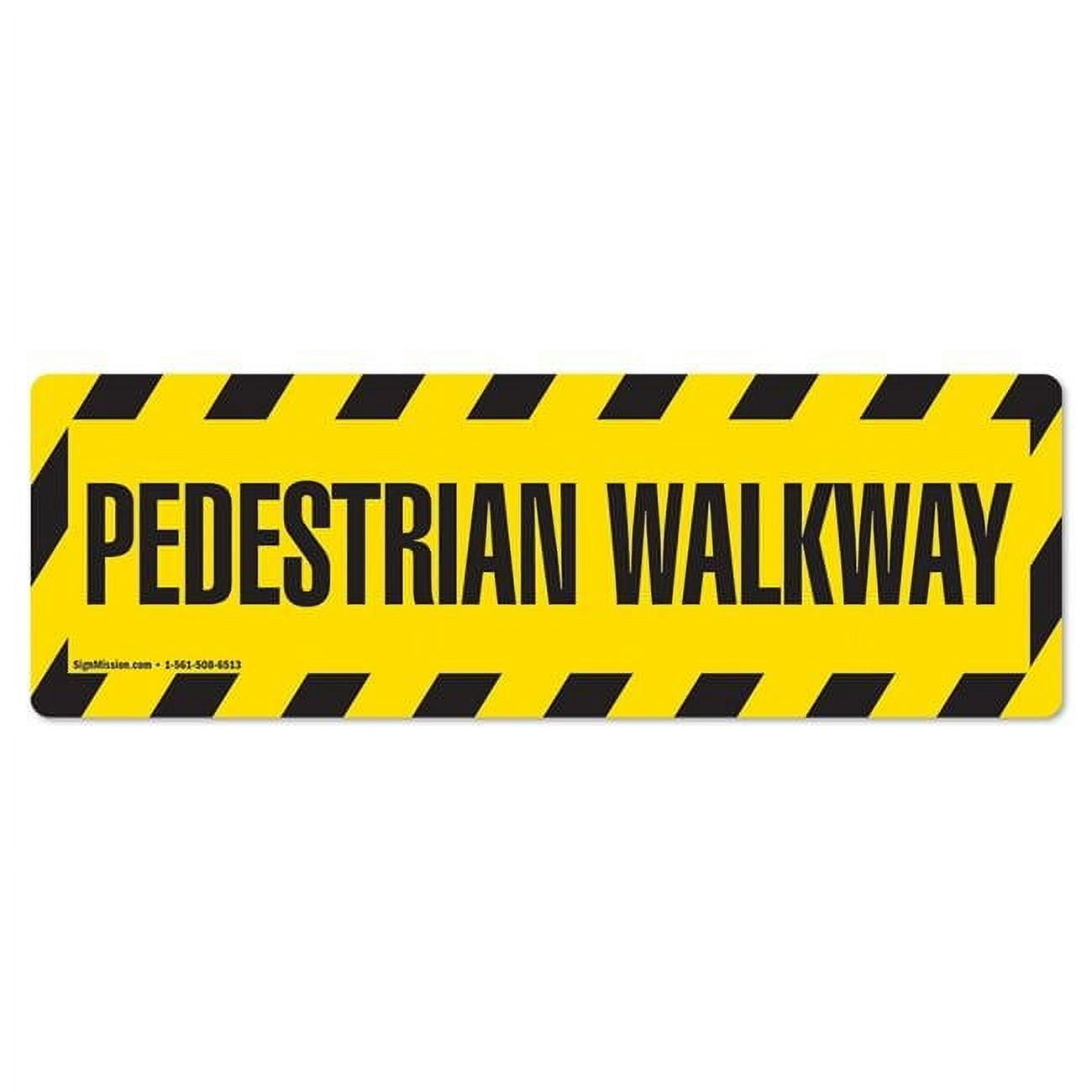 SignMission 6 x 18 in. Non-Slip Floor Marker Vinyl Decal - Pedestrian ...