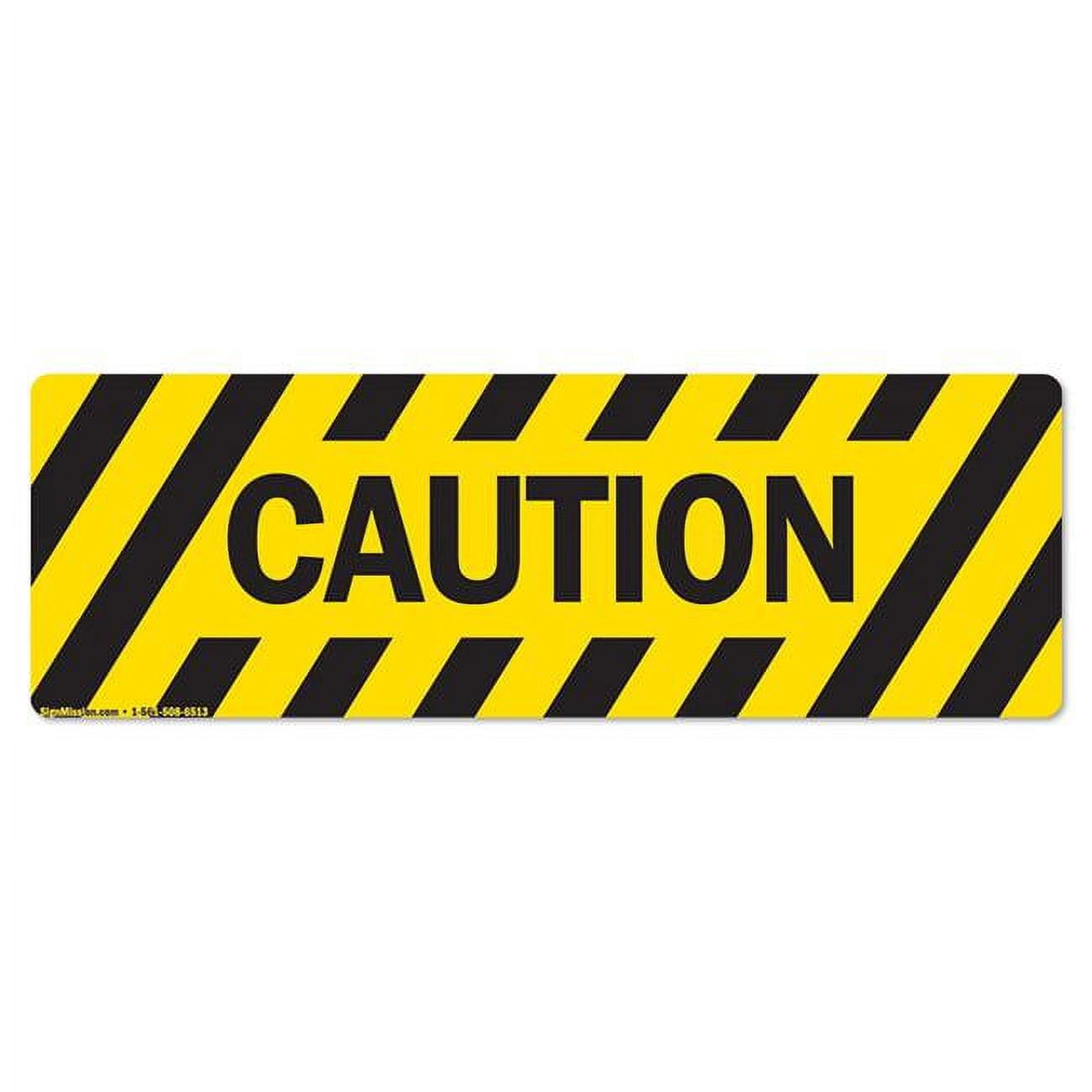 SignMission 6 x 18 in. Non-Slip Vinyl Floor Decal - Caution - Pack of ...