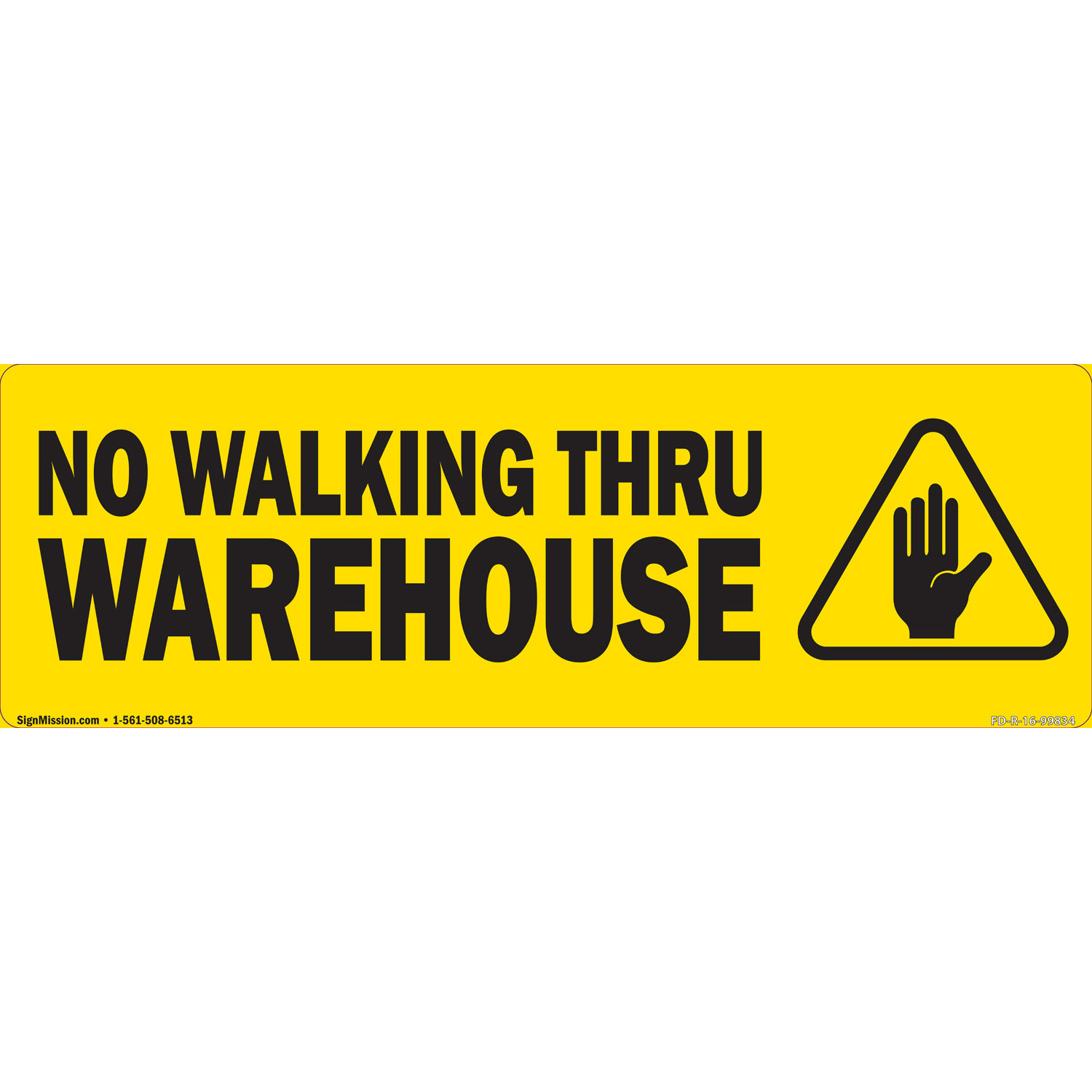 No Walking Thru Warehouse Non-Slip Floor Marker | 12 Pack of 6" X 18 ...