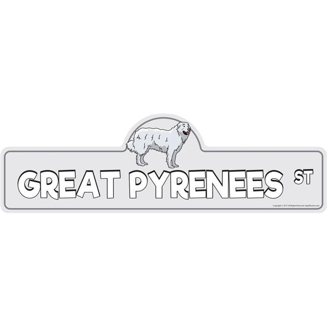 SignMission 6 x 18 in. Street Sign - Great Pyrenees Stoner - Walmart.com