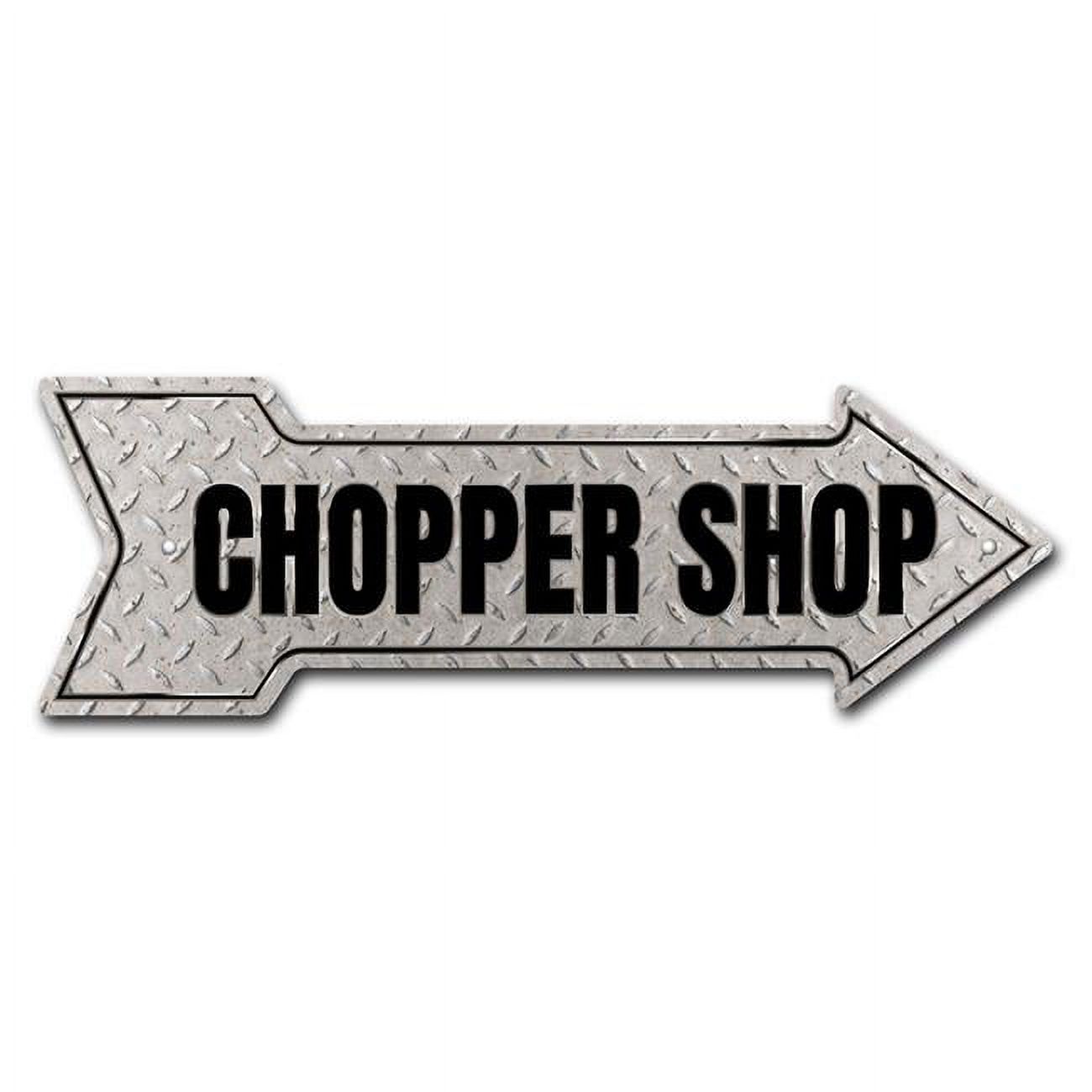 SignMission 6 x 18 in. Wide Chopper Shop Arrow Sign - Walmart.com