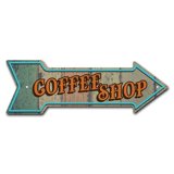 SignMission 6 x 18 in. Wide Coffee Shop Arrow Sign - Walmart.com
