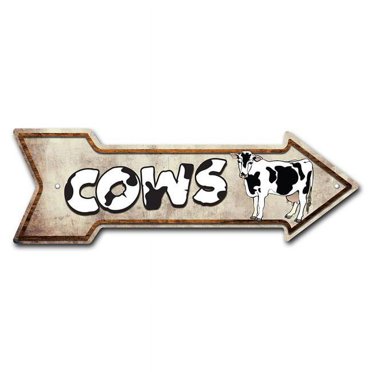 SignMission 6 x 18 in. Wide Brown Arrow Sign - Walmart.com