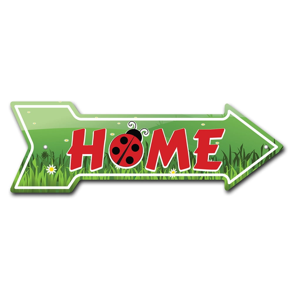Home Arrow Sign | Indoor/Outdoor | Direction Arrow Sign Funny Home ...