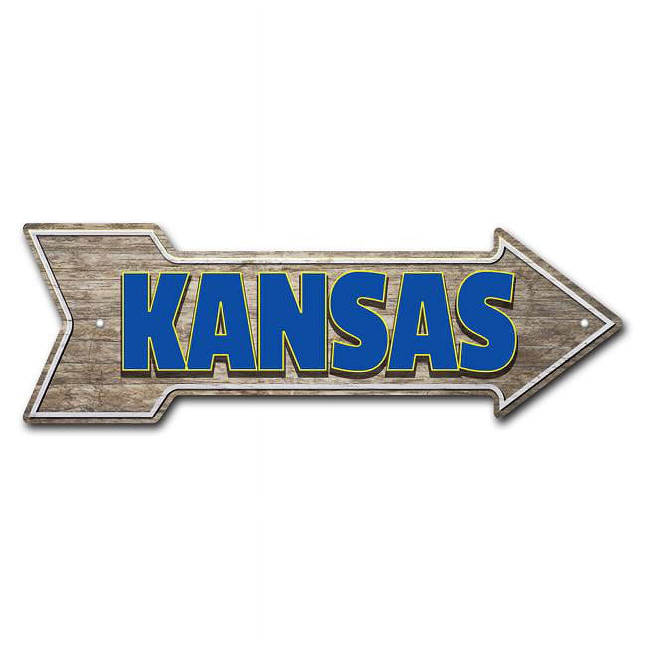 SignMission 6 x 18 in. Wide Kansas Arrow Sign - Walmart.com