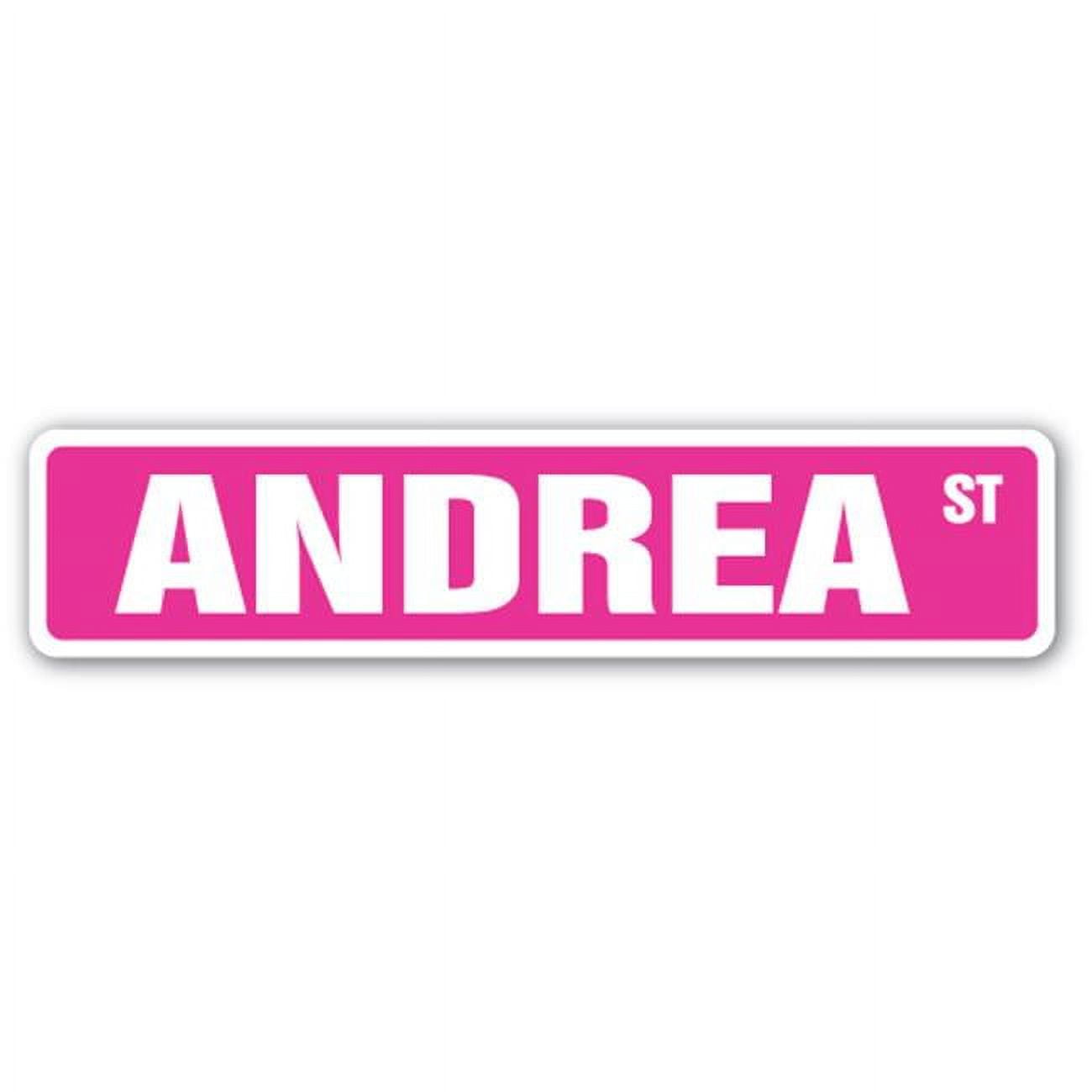 SignMission 6 x 24 in. Childrens Name Room Street Sign - Andrea ...