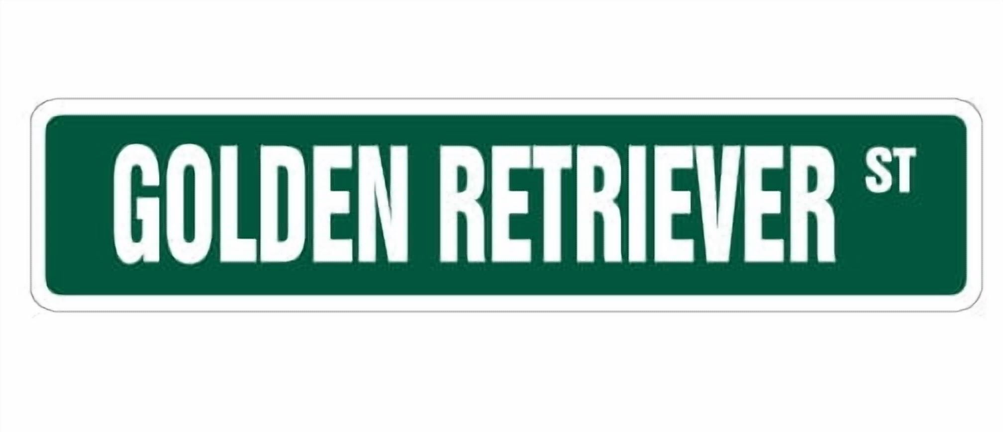 SignMission SS-624-GOLDEN RETRIEVER 6 x 24 in. Golden Retriever Street ...