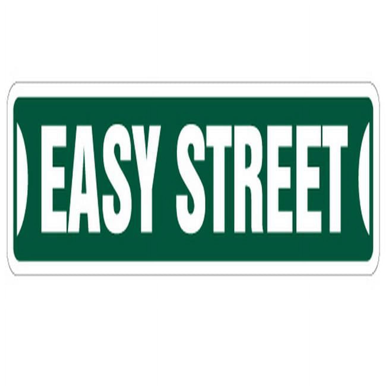 SignMission 6 x 24 in. Street Sign - Easy - Decals Road Famous Fun Rich ...