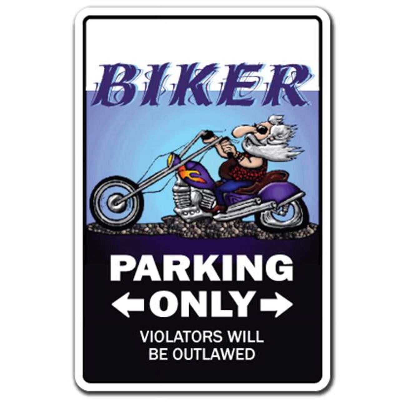 SignMission 6 x 9 in. Biker Decal Sign - Walmart.com