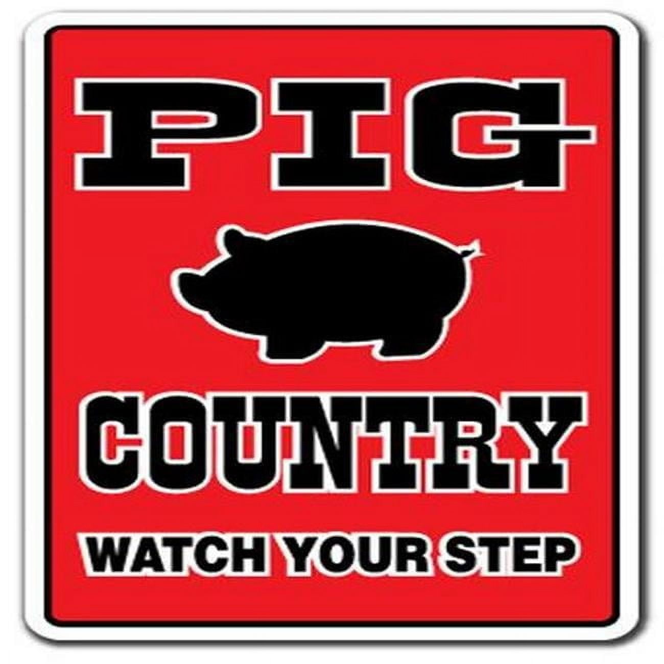 SignMission 6 x 9 in. Decal - Keep Gate Closed Pig - Warning Animal Pig ...
