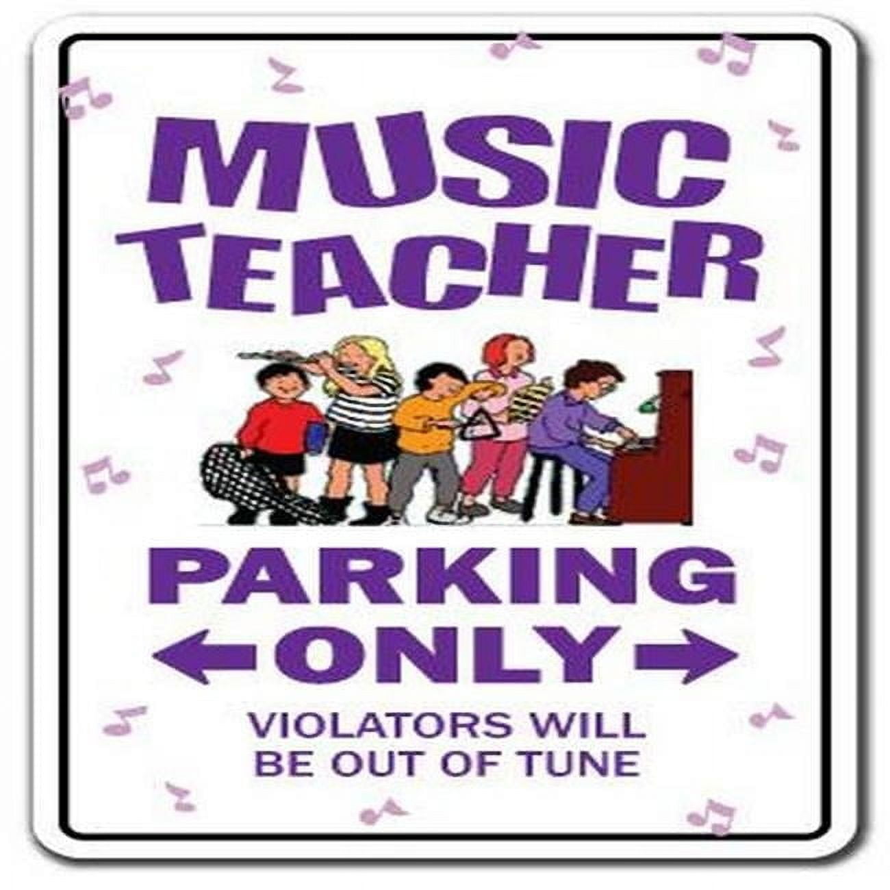 SignMission 6 x 9 in. Decal Parking Sign - Music Teacher Lessons ...