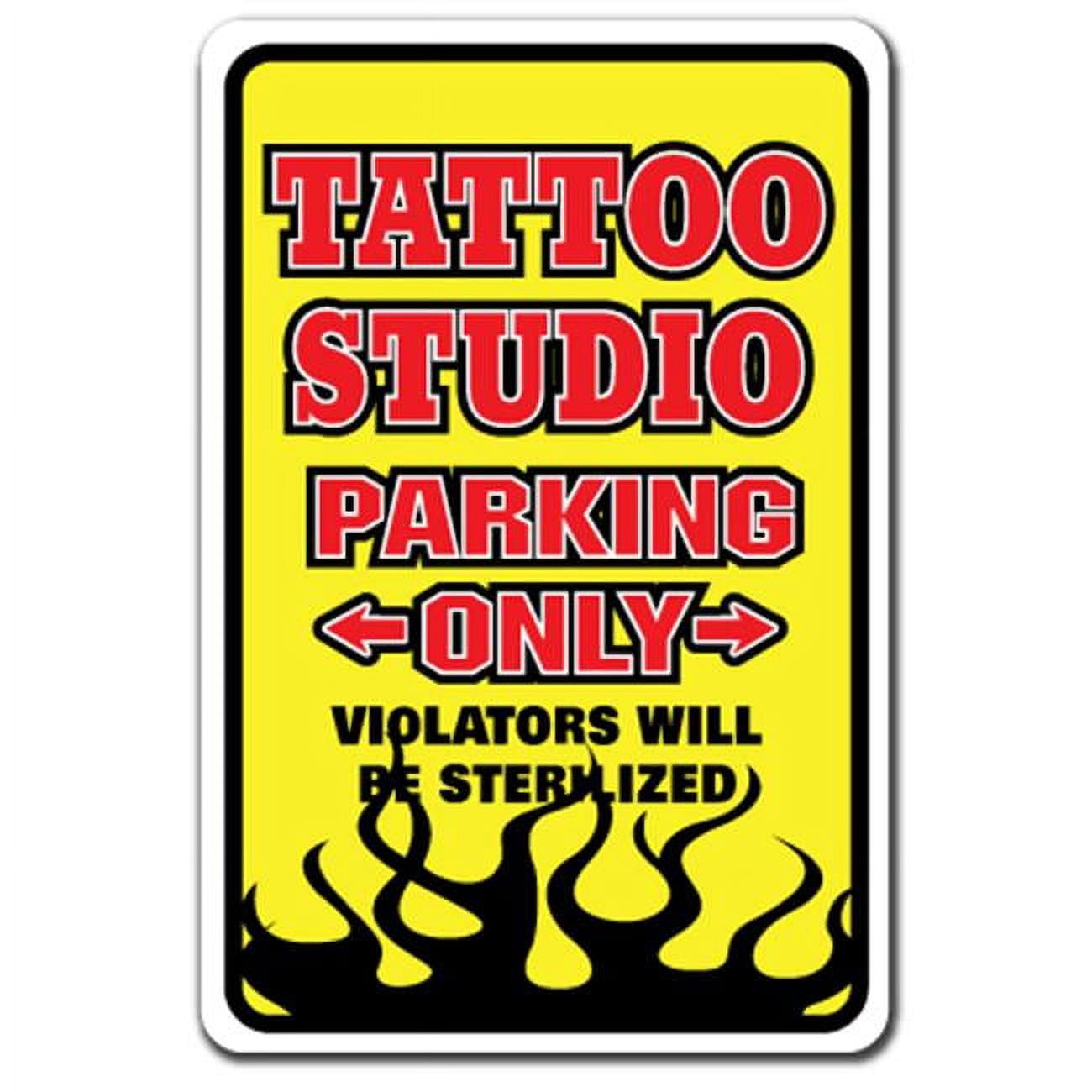 SignMission 6 x 9 in. Tattoo Parking Decals - Tattoos Art Parlor Studio ...
