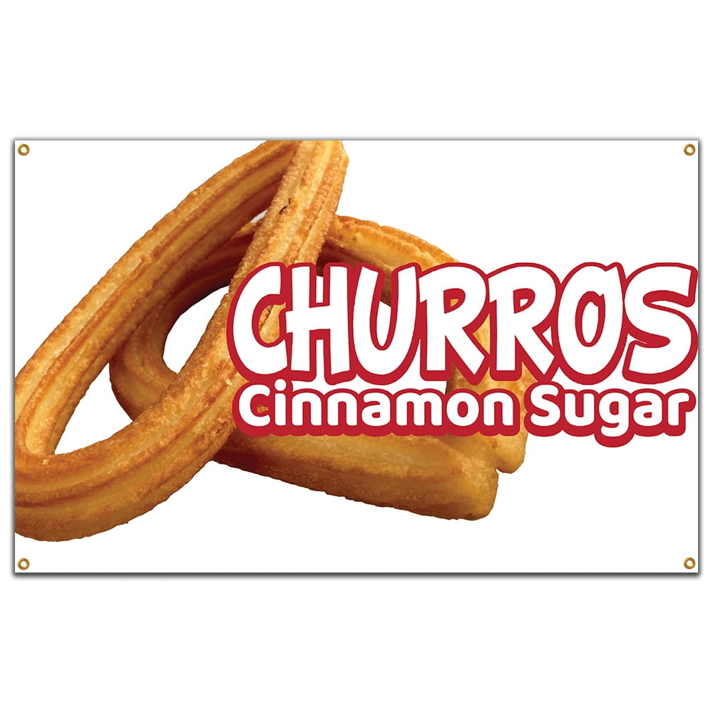 SignMission B-60 Churros Cinnamon Sugar19 60 in. Concession Stand Food ...