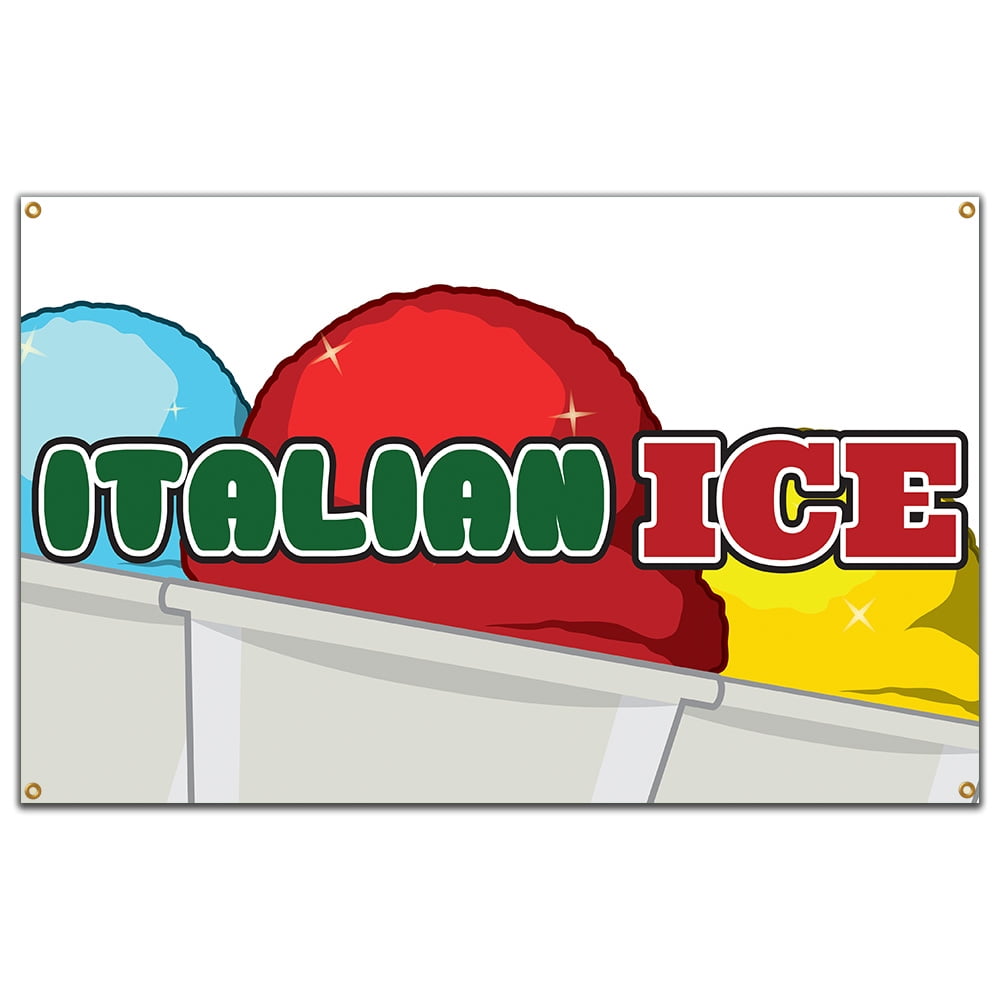 SignMission B-60 Italian Ice19 60 in. Italian Ice Banner with ...