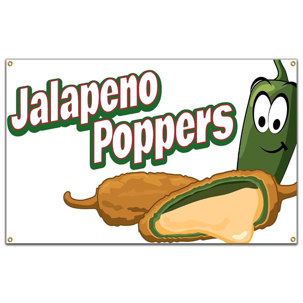 SignMission B-60 Jalapeno Poppers19 60 in. Jalapeno Poppers Banner with ...