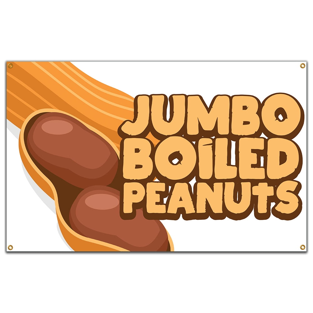 Jumbo Boiled Peanuts 60" Banner Concession Stand Food Truck Single ...