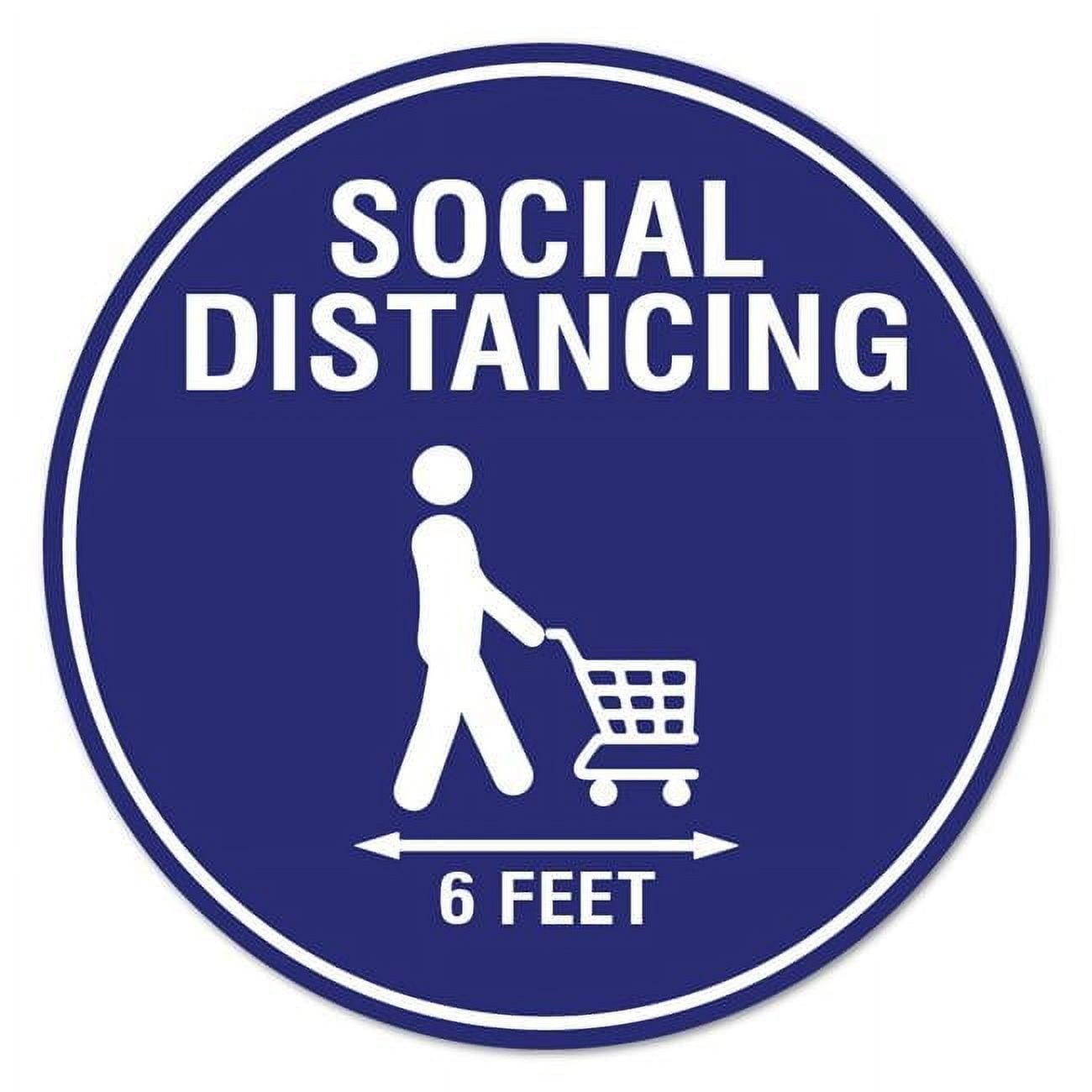 SignMission 7 in. Coronavirus Vinyl Decal - Social Distancing Cart ...