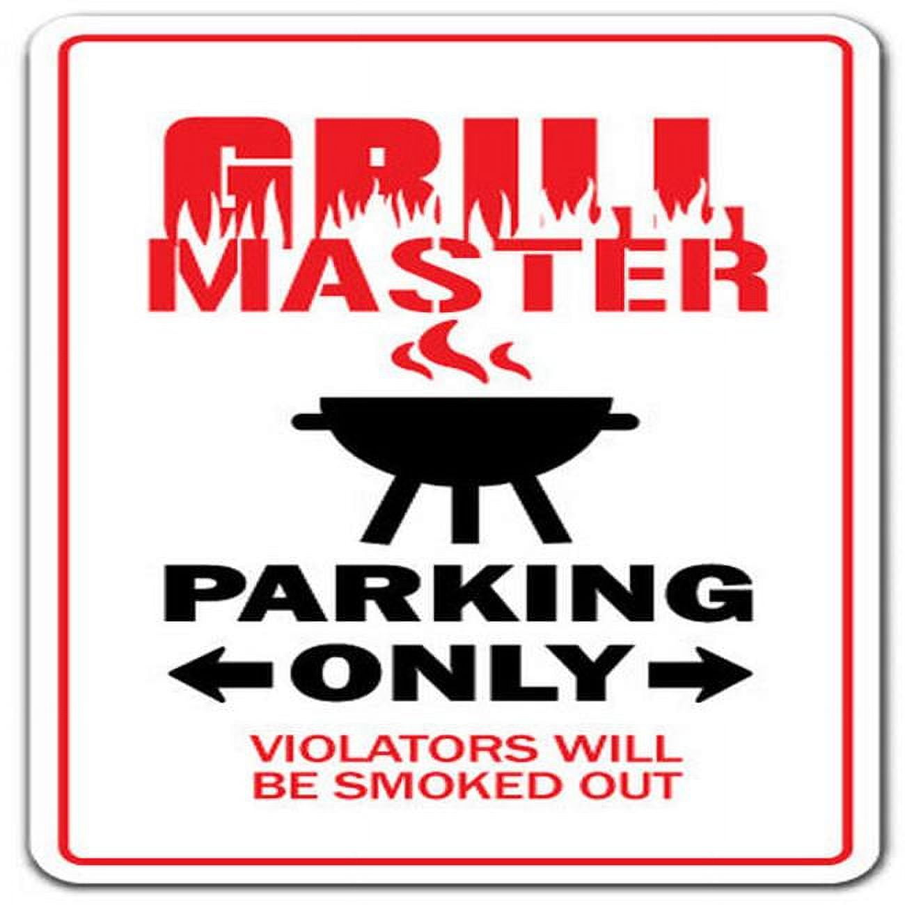 SignMission 7 in. Grill Master Sign - BBQ Cookout Tailgating Cook Dad ...