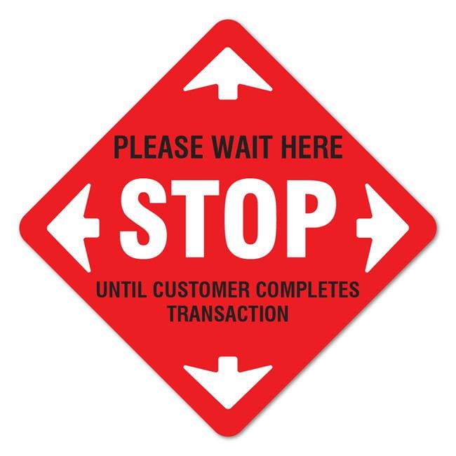 SignMission 7 in. Non-Slip Floor Graphic Coronavirus Vinyl Decal - Stop ...