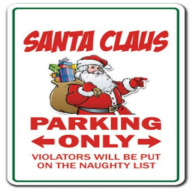 SignMission 7 in. Santa Claus Parking Decal - Christmas Xmas X-Mas ...