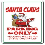 SignMission 7 in. Santa Claus Parking Decal - Christmas Xmas X-Mas ...