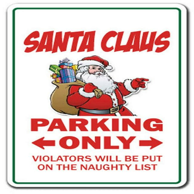 SignMission 7 in. Santa Claus Parking Decal - Christmas Xmas X-Mas ...