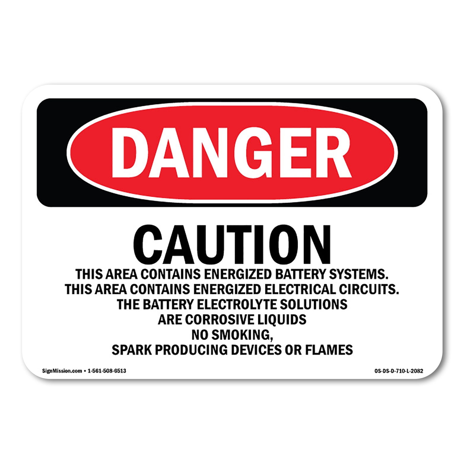 OSHA Danger Sign - Caution This Area Contains Energized | Aluminum Sign ...