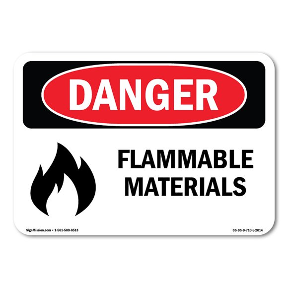 Flammable Materials Signage