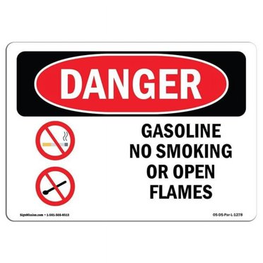 SignMission 12 x 18 in. OSHA Danger Sign - No Welding or Open Flames ...