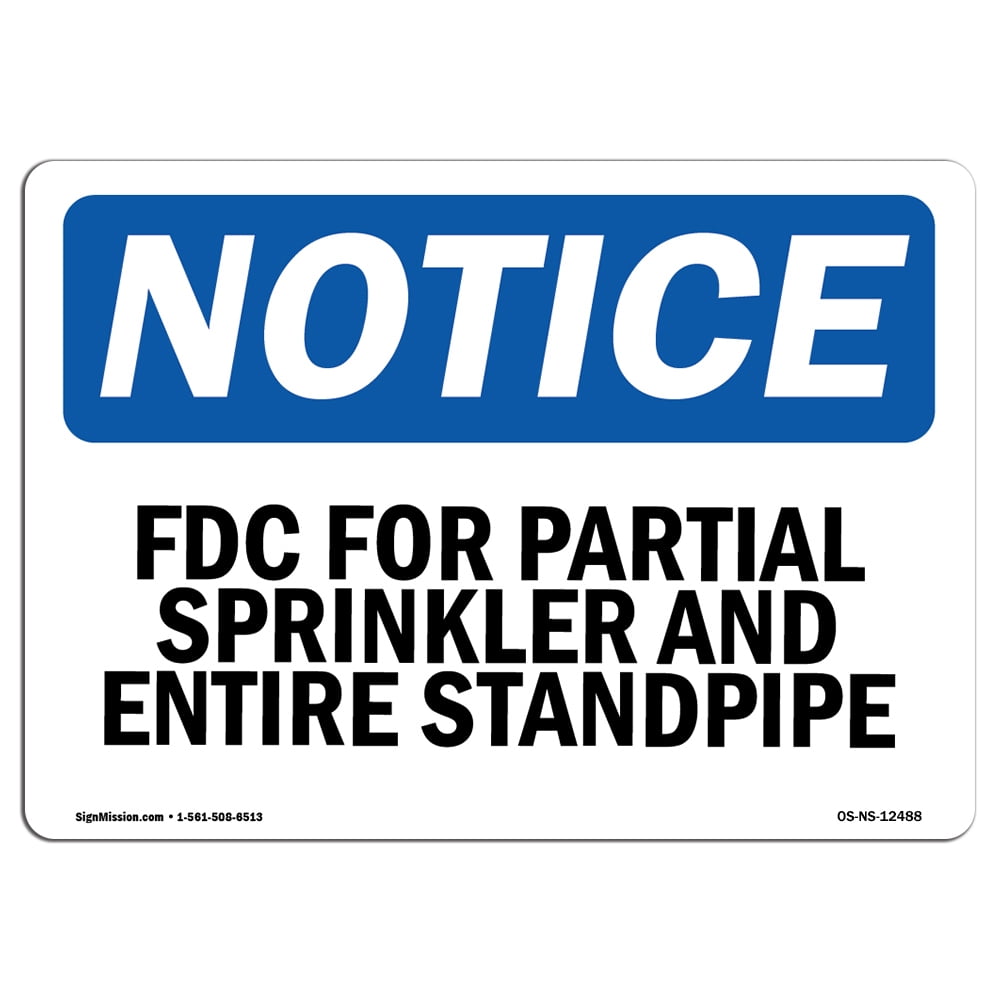 SignMission OS-NS-A-710-L-12488 7 x 10 in. OSHA Notice Sign - Fdc for ...