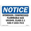 OSHA Danger Sign - Hydrogen Flammable Gas No Smoking | Aluminum Sign ...