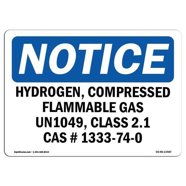 OSHA Danger Sign - Hydrogen Flammable Gas No Smoking | Aluminum Sign ...