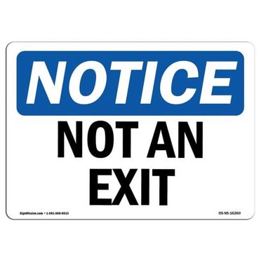 OSHA Notice Sign - Private Residence No Entry - Walmart.com