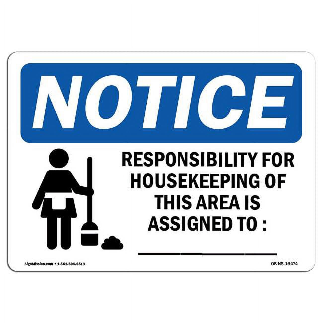 SignMission 7 x 10 in. OSHA Notice Sign - Notice Responsibility for ...