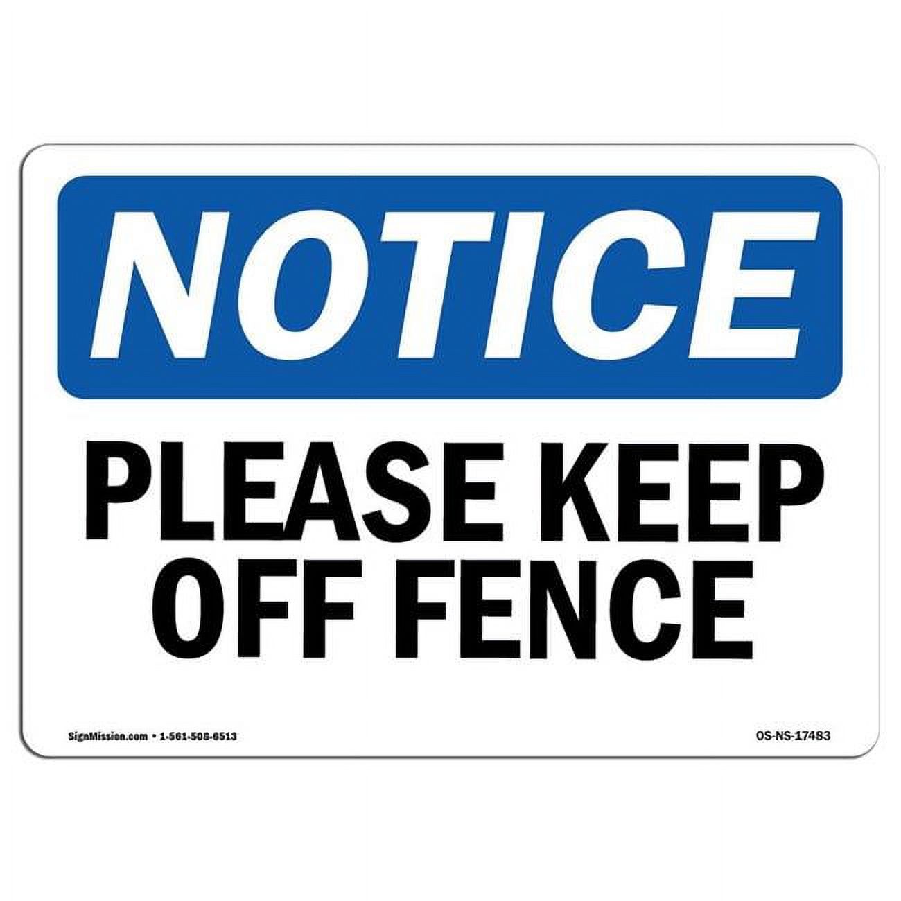 Keep Away from Fence Sign - Walmart.com