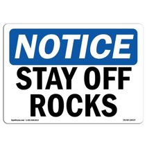 PCSCP Danger Falling Rocks 11.5 inch by 9 inch Laminated Outdoor Sign ...