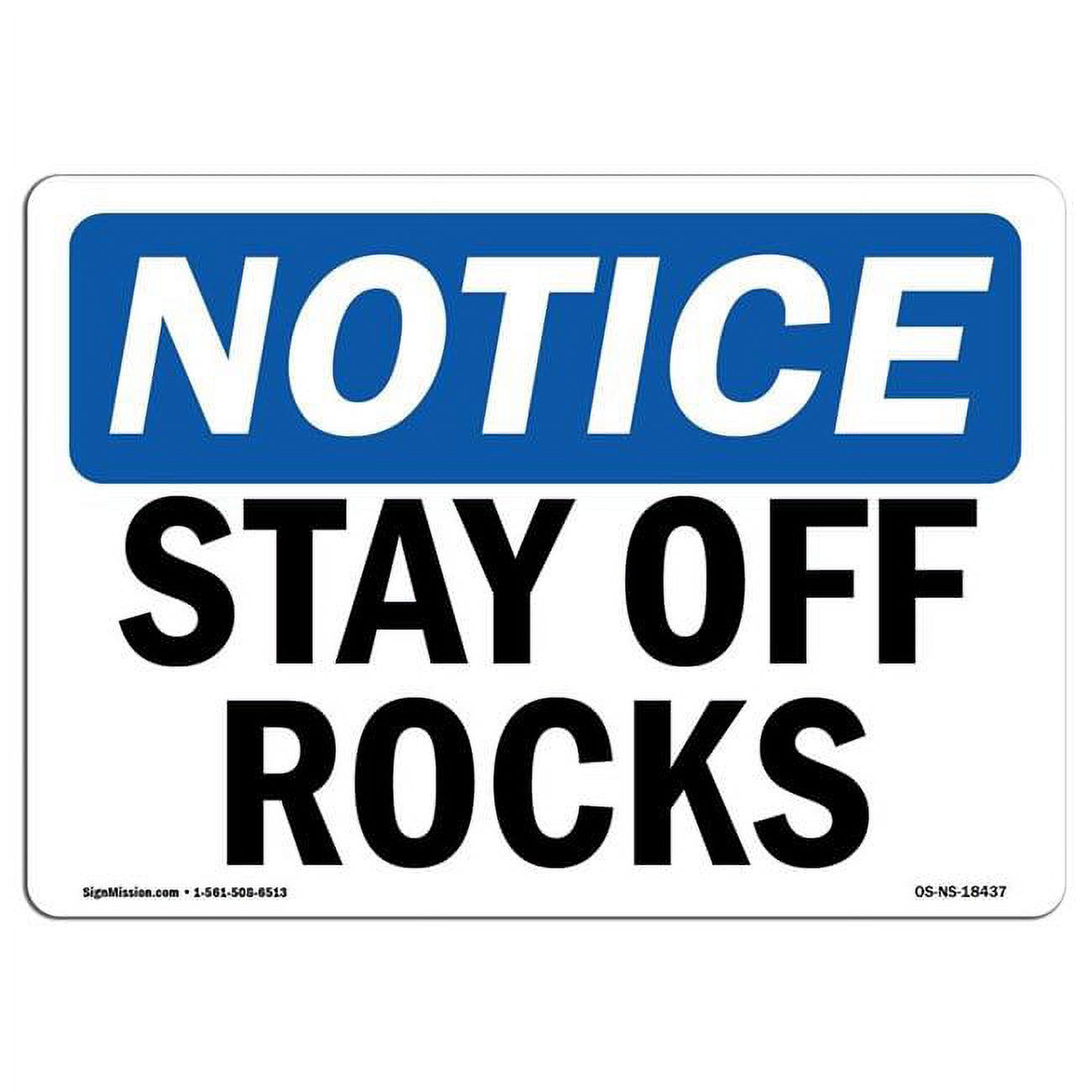 PCSCP Danger Falling Rocks 11.5 inch by 9 inch Laminated Outdoor Sign ...
