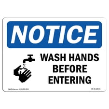 Wash Rinse Sanitize Signs