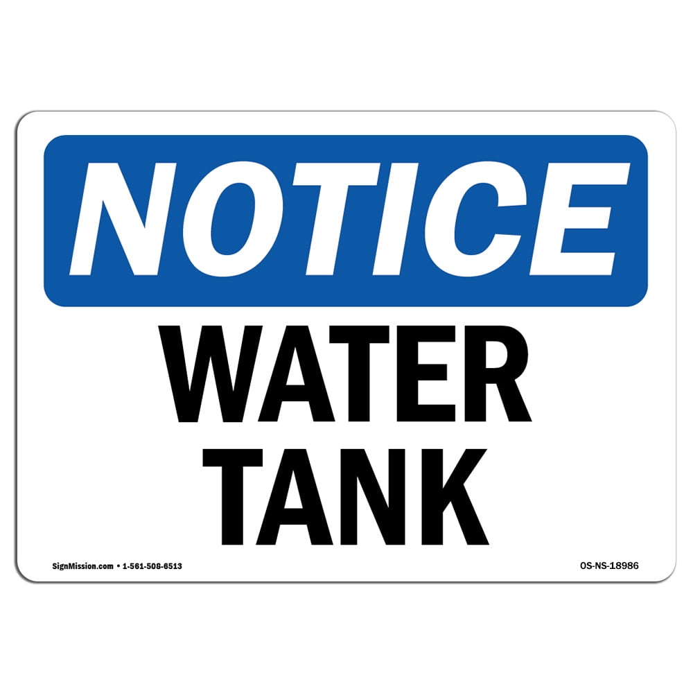 OSHA Notice Sign - Water Tank | Aluminum Sign | Protect Your Business ...