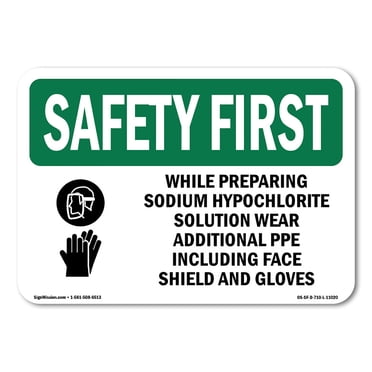 OSHA SAFETY FIRST Sign - PPE Requirements Include Safety With Symbol ...