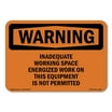 OSHA WARNING Sign - Employees Only Beyond This Point All Others ...