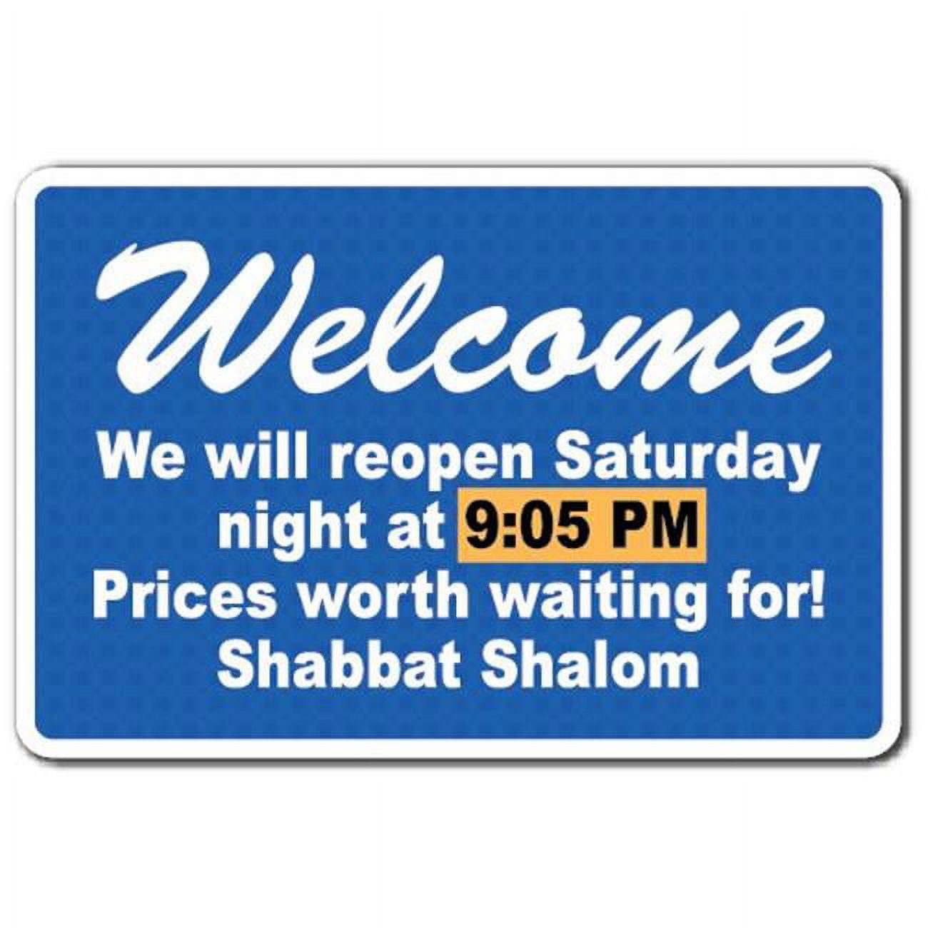 SignMission Z-A-Welcome Shabbat Shalom 7 x 10 in. Welcome Shabbat ...