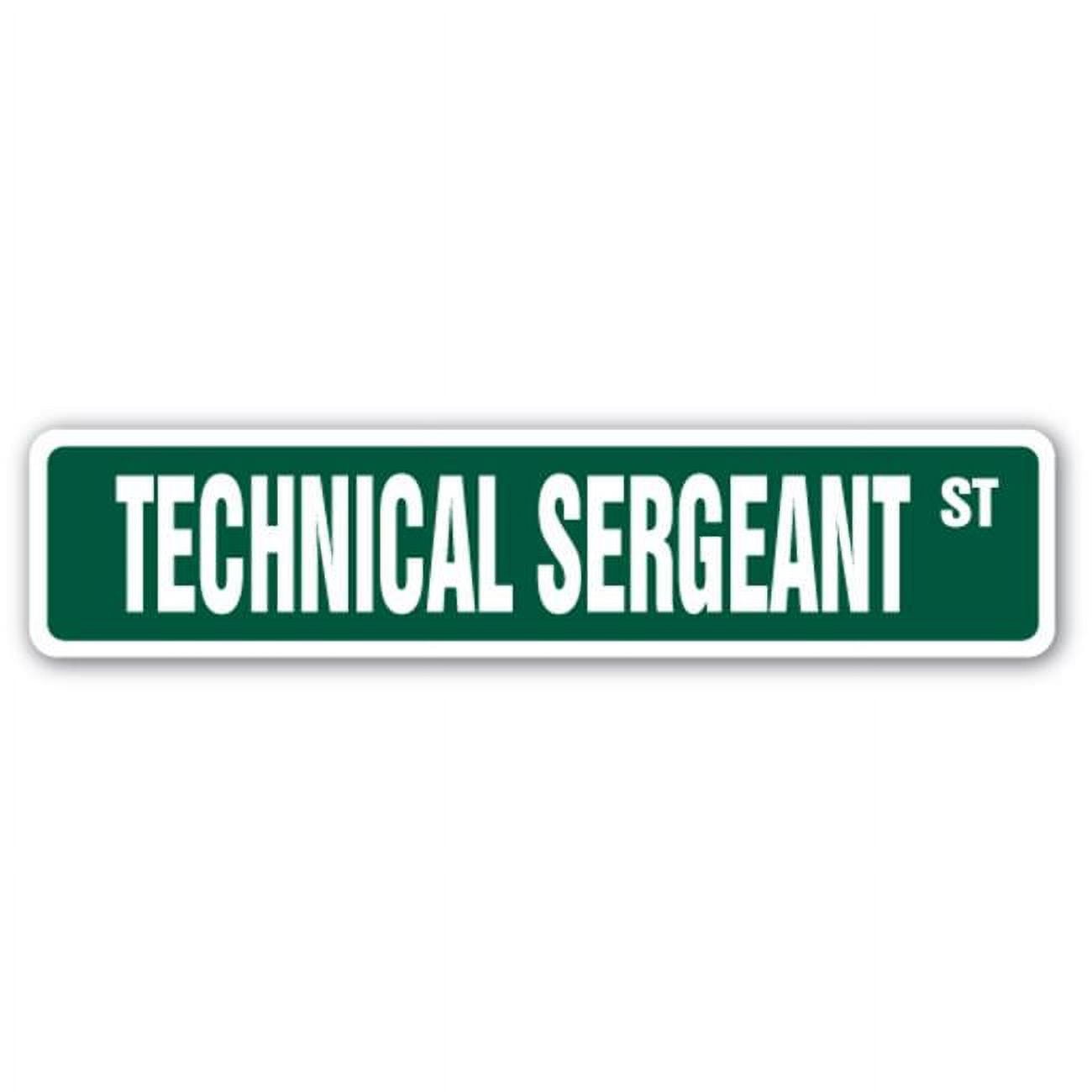 SignMission 7 x 30 in. Technical Sergeant Street Sign - USAF Air Force ...