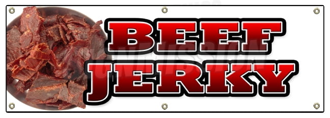72" BEEF JERKY BANNER SIGN meat dried spices dehydrated salted smoked ...