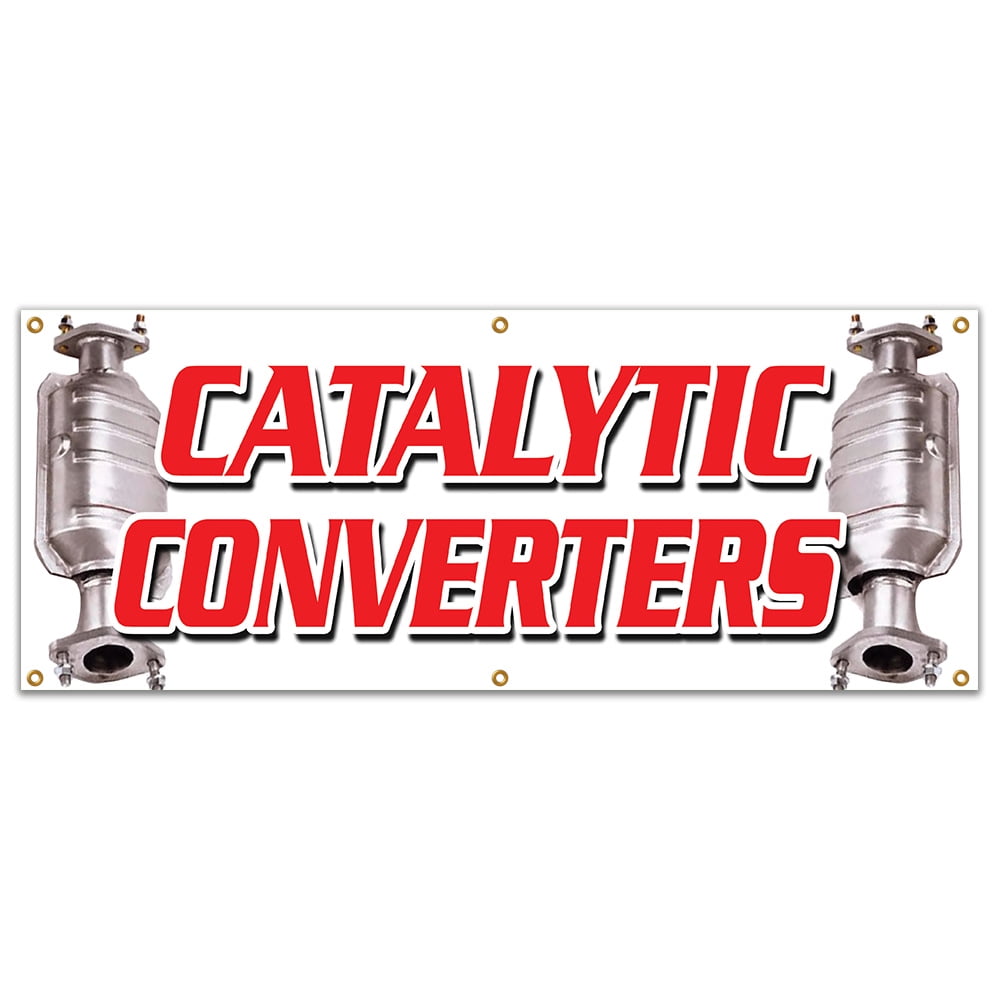 72" CATALYTIC CONVERTERS BANNER SIGN inspection asci auto cars repair a ...